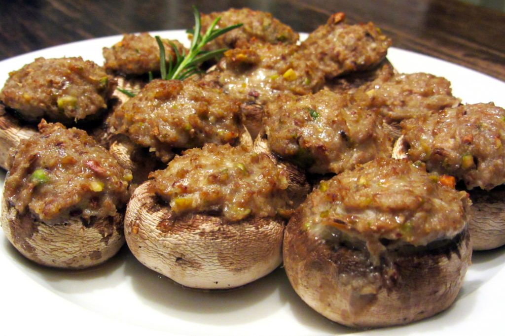 Champignons gevuld met gehakt