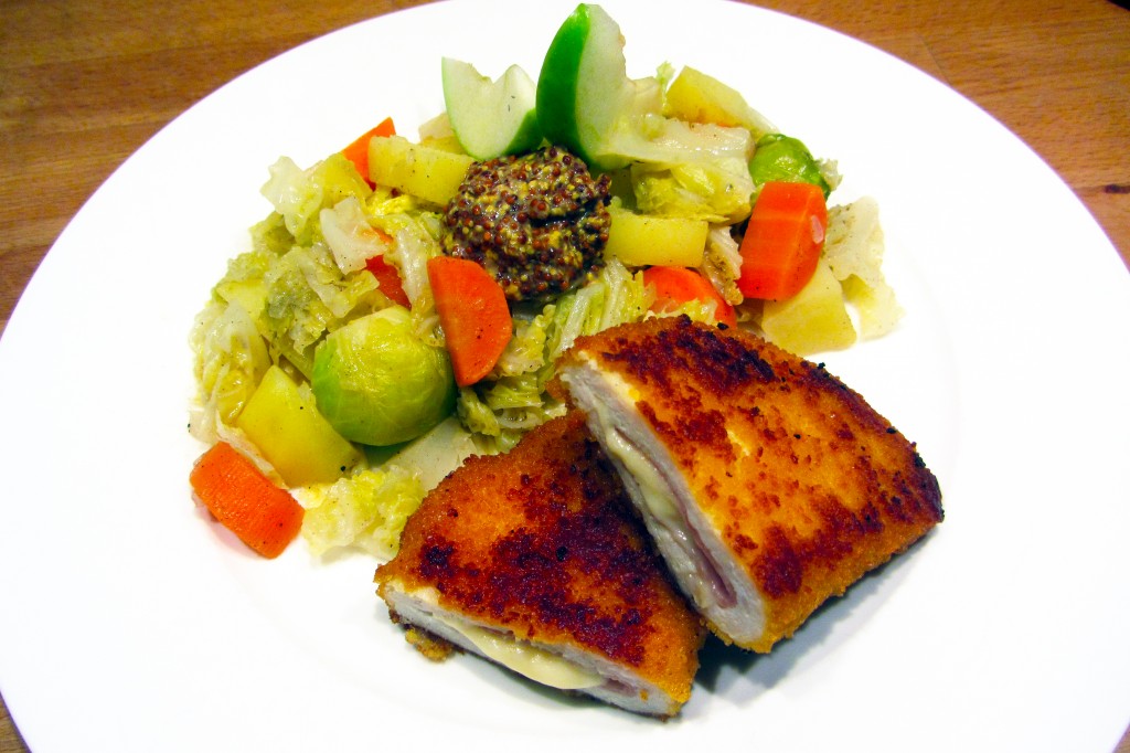 Cordon Bleu met gestoofde wintergroentjes