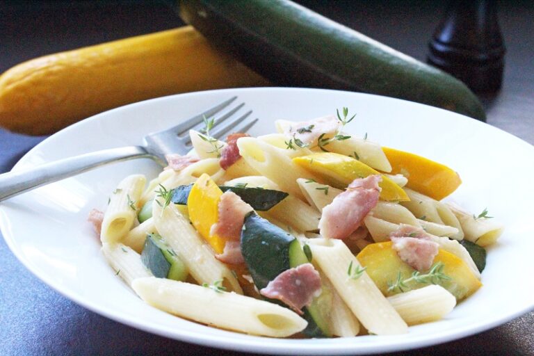 Courgette carbonara (Jamie Oliver)