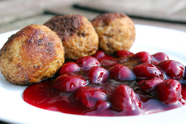 Gehaktballetjes met krieken (Piet Huysentruyt)