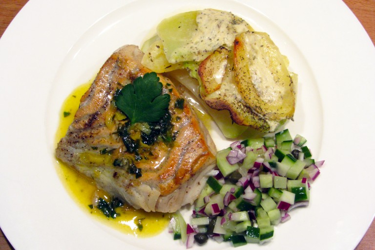 Koolvisfilet met koolrabigratin (Colruyt)