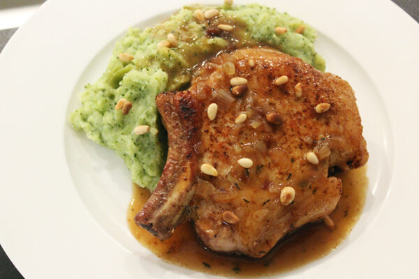 Kotelet met broccolistoemp (Colruyt)